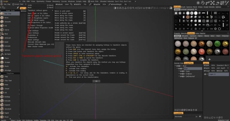 Interface Room Customization - 3DCoat Documentation