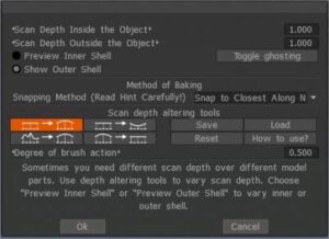 Retopo Mesh Menu and Bake Menu - 3DCoat Documentation
