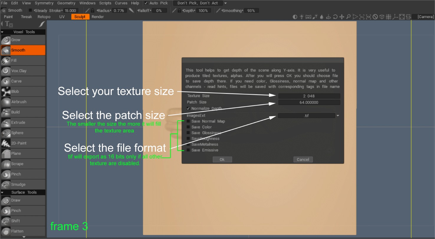 Making alpha from current sculpt - 3DCoat Documentation